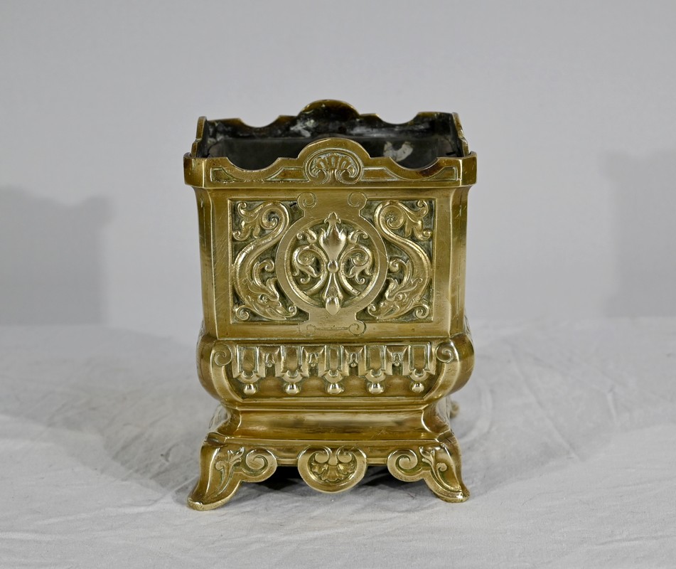 Cache Pot en Bronze Doré – Fin XIXe - Antiquités Lecomte